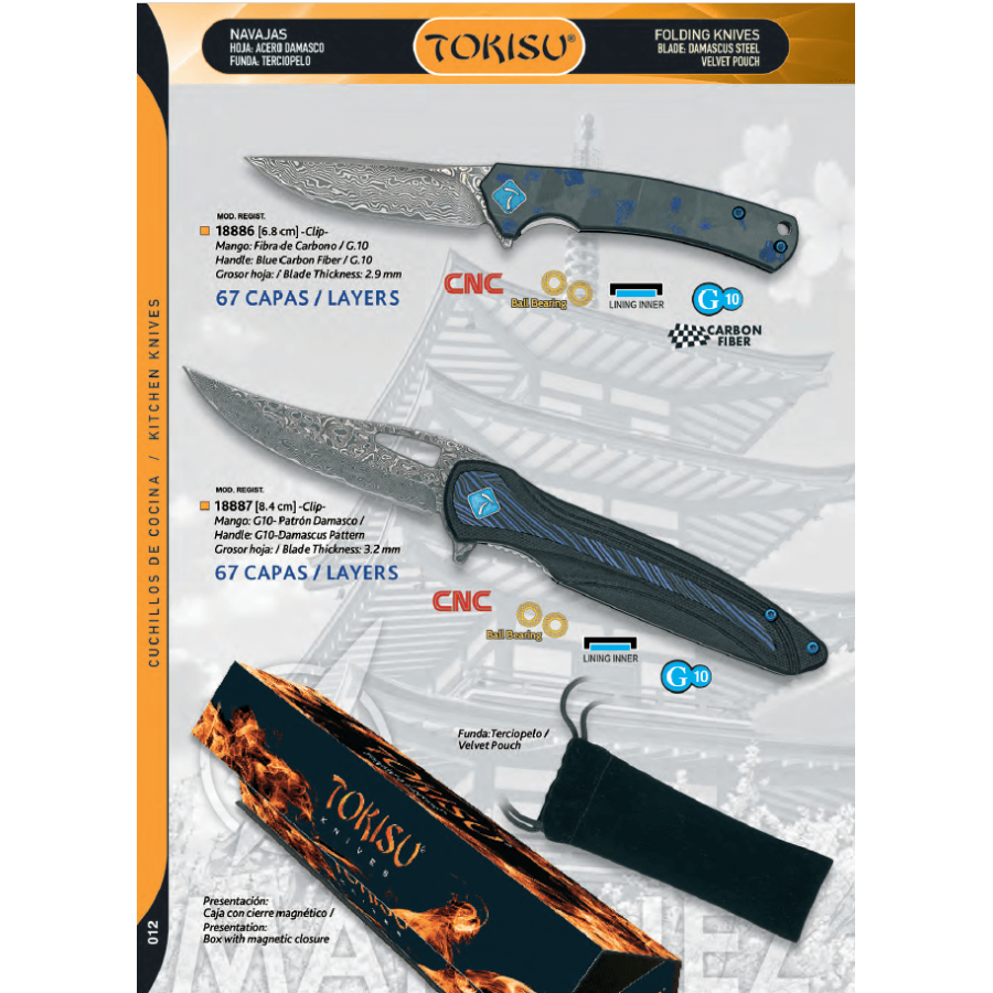 NOVEDAD NAVAJA TOKISU DAMASCO