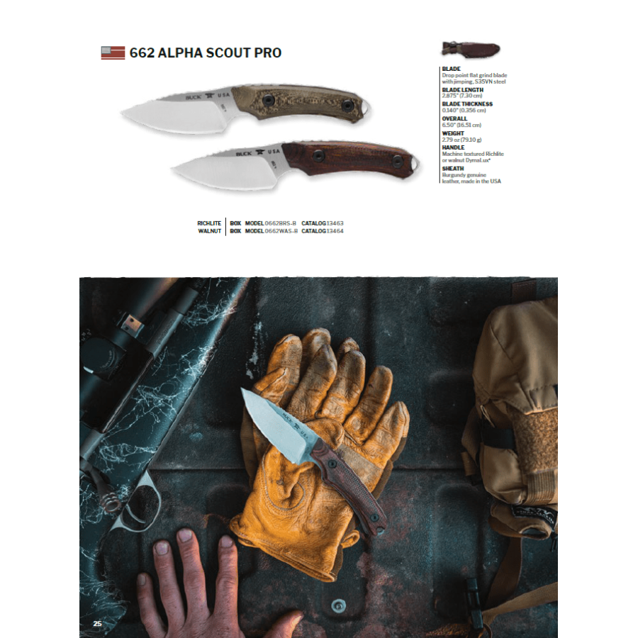 CUCHILLO ALPHA SCOUT PRO BUCK