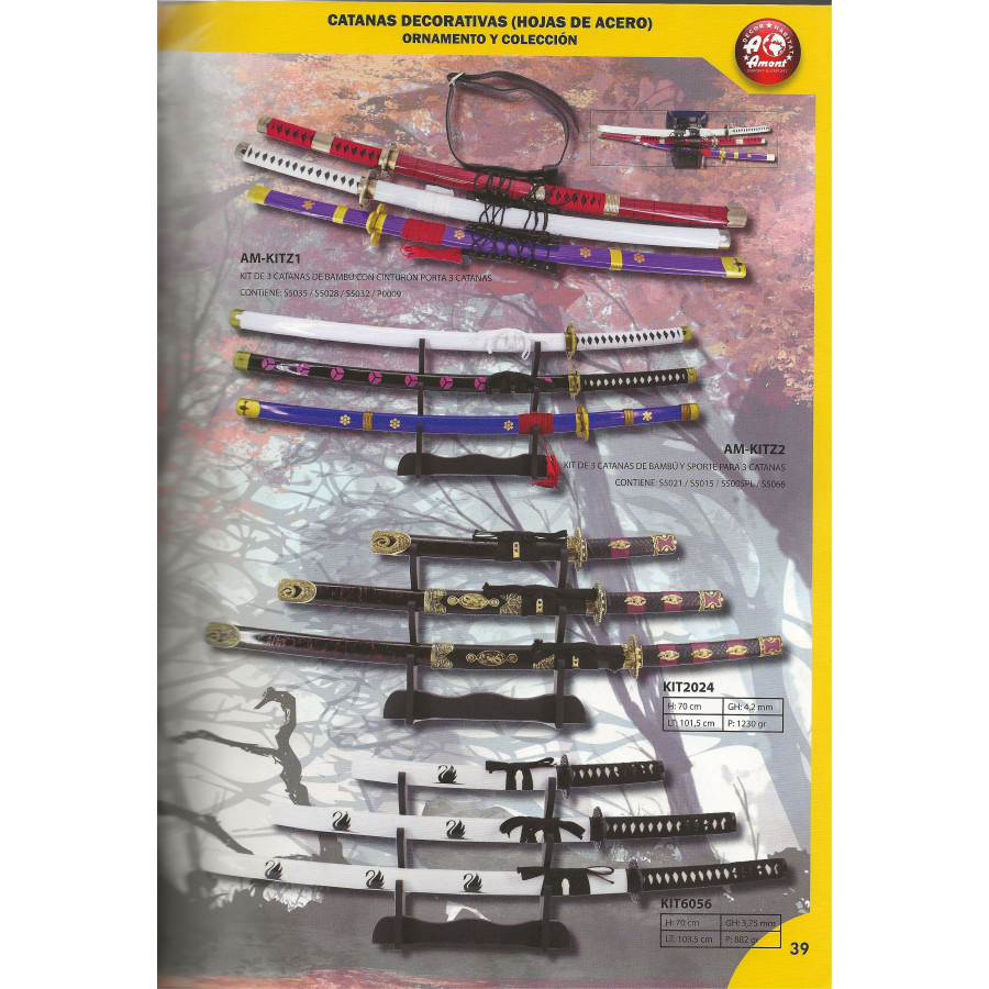 SET DE 3 KATANAS DECOR HABITAT